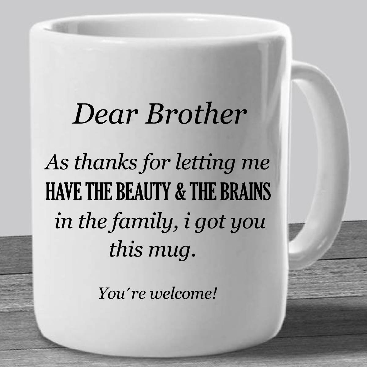 Dear Brother Mug Coffee Mug for Brother Funny Funny - Etsy