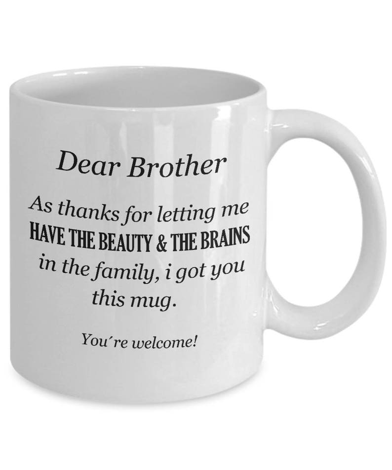 Dear Brother Mug Coffee Mug for Brother Funny Funny - Etsy