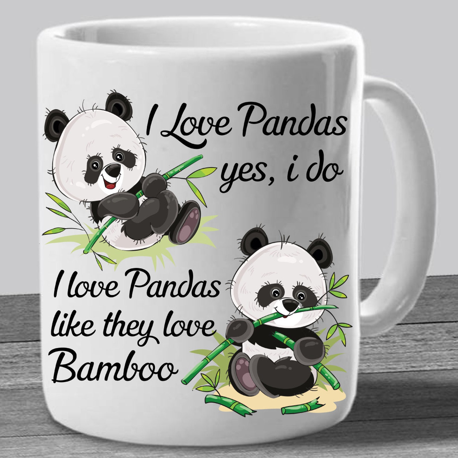 Panda Gifts Panda Coffee Mug Panda Bear Cup Animal Lover Cute | Etsy