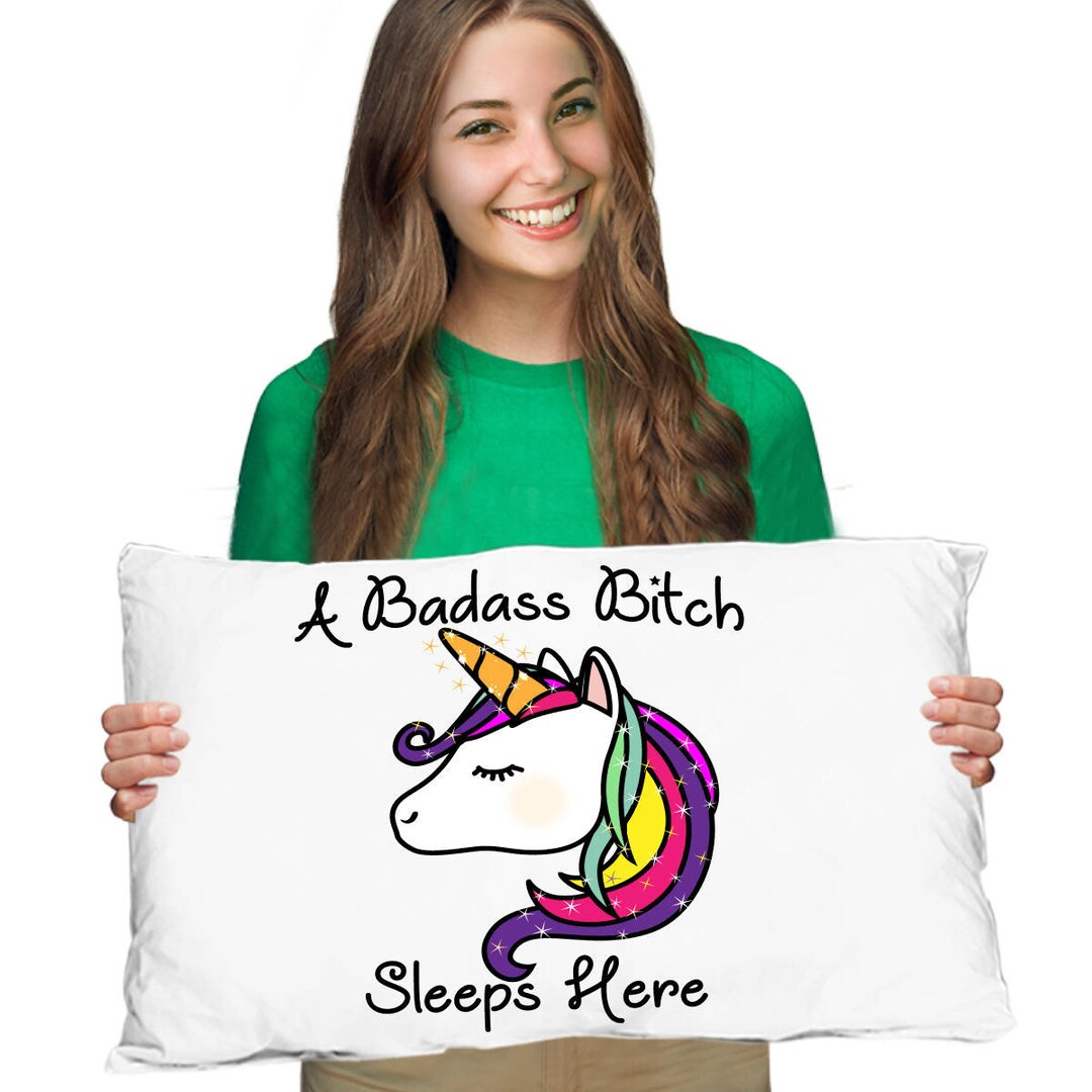Unicorn Boss Lady Badass Bicth Unicorn Pillow Case Boss Lady Pillow - Etsy
