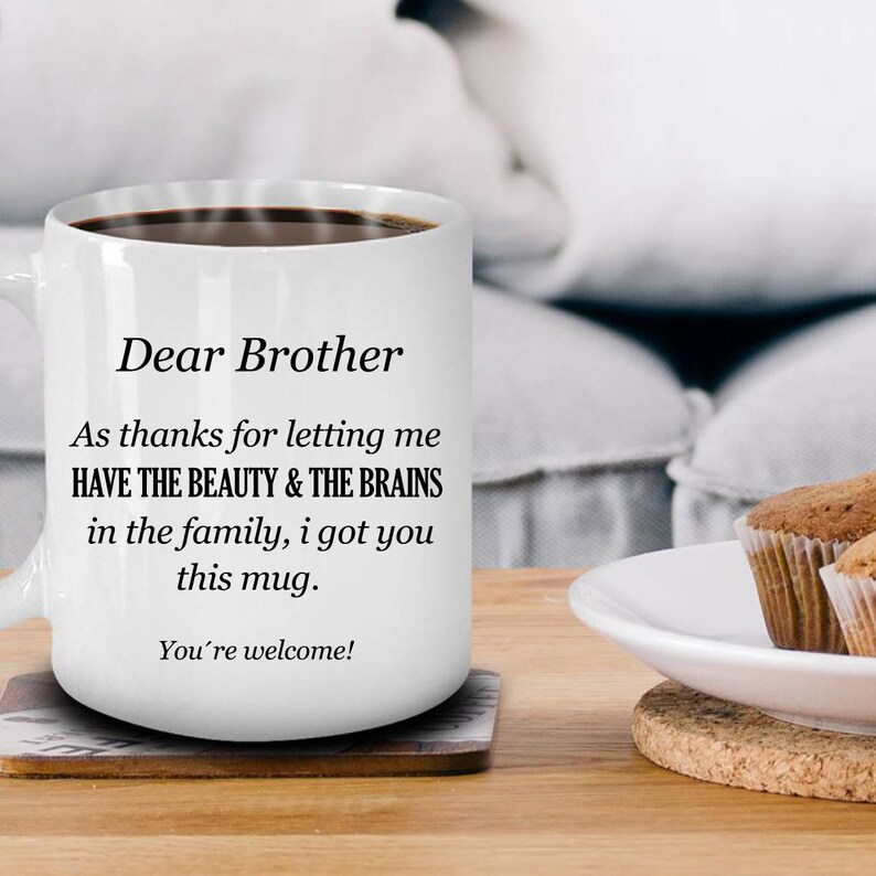 Dear Brother Mug Coffee Mug for Brother Funny Funny - Etsy