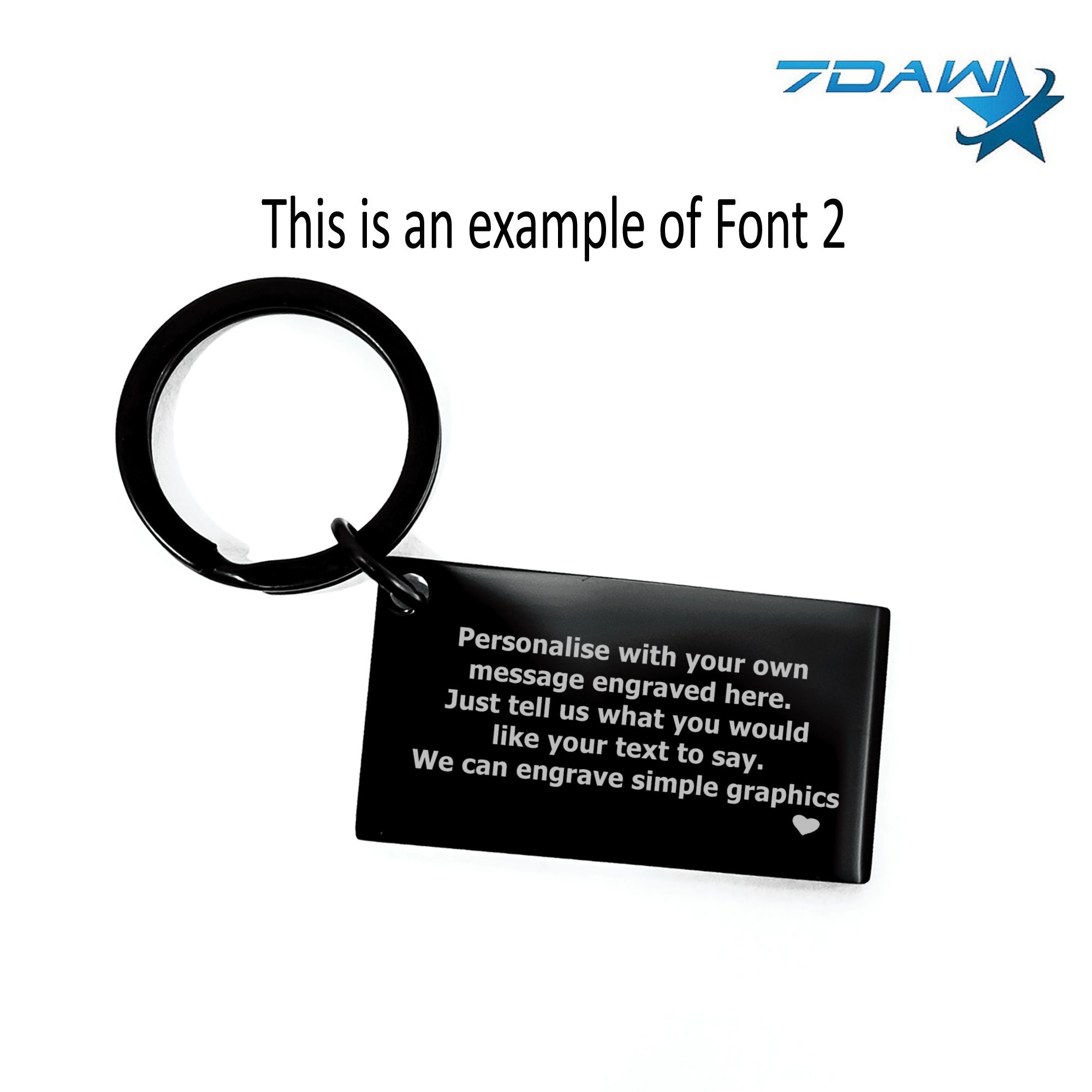 Custom Engraved Keychain Personalized Message Keychain Black - Etsy