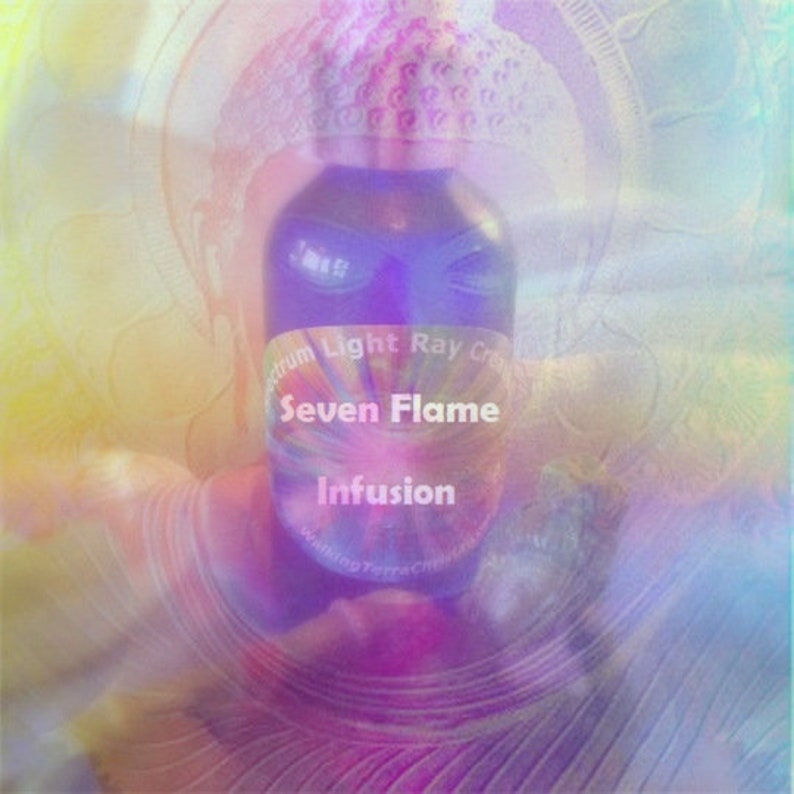 SEVEN FLAMES Healing Spray, Crystal Infused High Vibrational Spray With ...