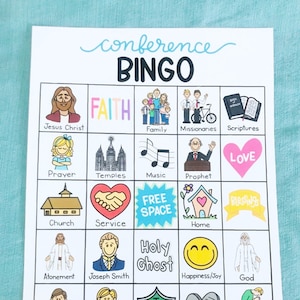 LDS Church General Conference Bingo Set of 5 - Etsy