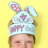 Easter Bunny Headband Craft Printable, Toddler Bunny Ears Crown ...