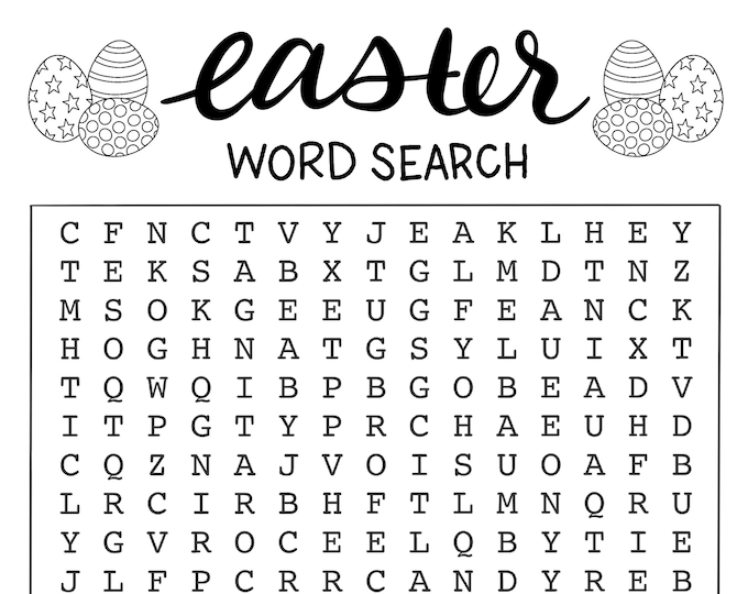 Easter/spring Word Search - Etsy