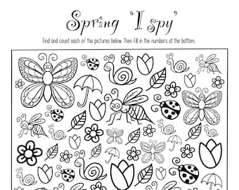 i spy coloring pages spring