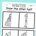 Draw Other Half-winter Activity Page, Worksheet, Seasons - Etsy