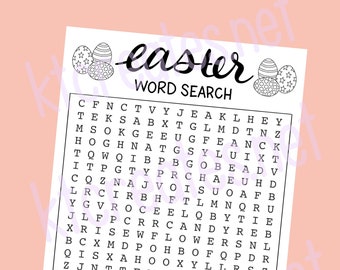 5 Large Print Easter Word Search Puzzles for Seniors, Adults, and Kids ...