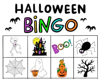 Halloween Bingo Game 30 Different Cards Printable Party - Etsy