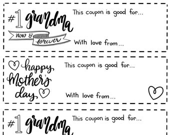 Printable Grandma Coupons Printable Coupons for Grandma Coupon Book ...