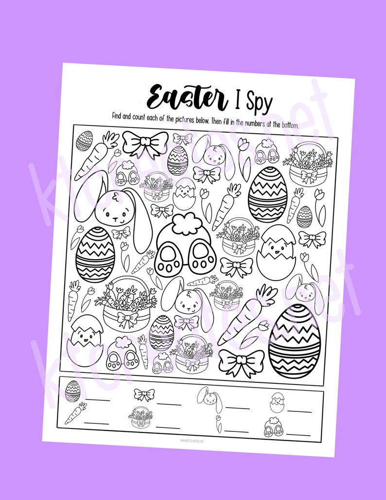 Easter-i Spy Activity Page - Etsy