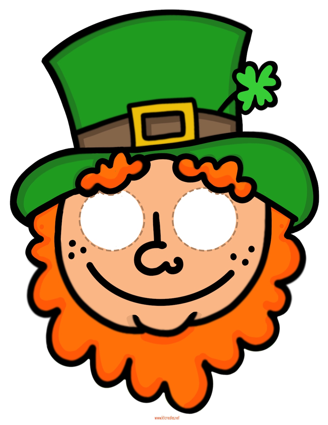 St Patricks Day Boy/girl Leprechaun Masks Printables - Etsy
