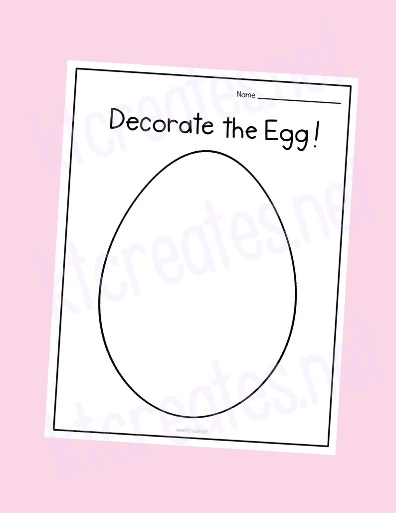 Decorate the Egg Activity - Etsy