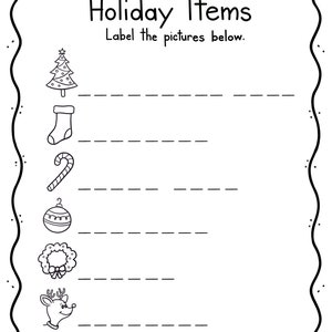 My Winter Christmas Activity/worksheet Booklet 7 Fun Pages - Etsy
