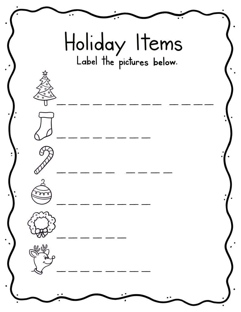 My Winter Christmas Activity/worksheet Booklet 7 Fun Pages - Etsy