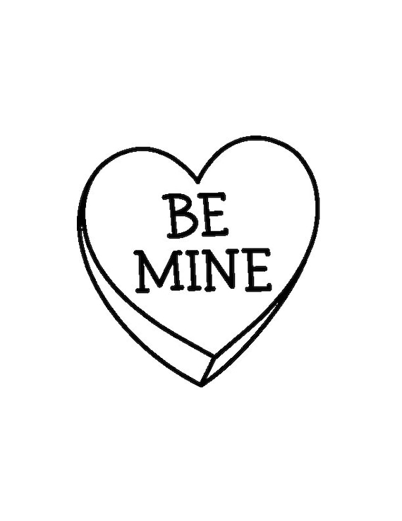 Be Mine Heart Drawing