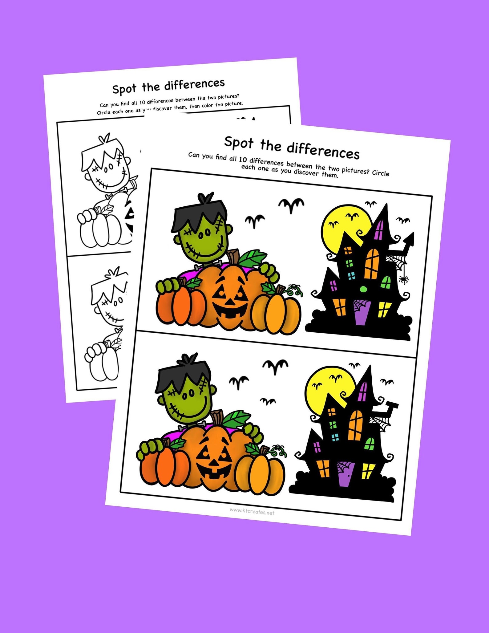 Halloween ‘spot the Differences’ Activity Page - Etsy