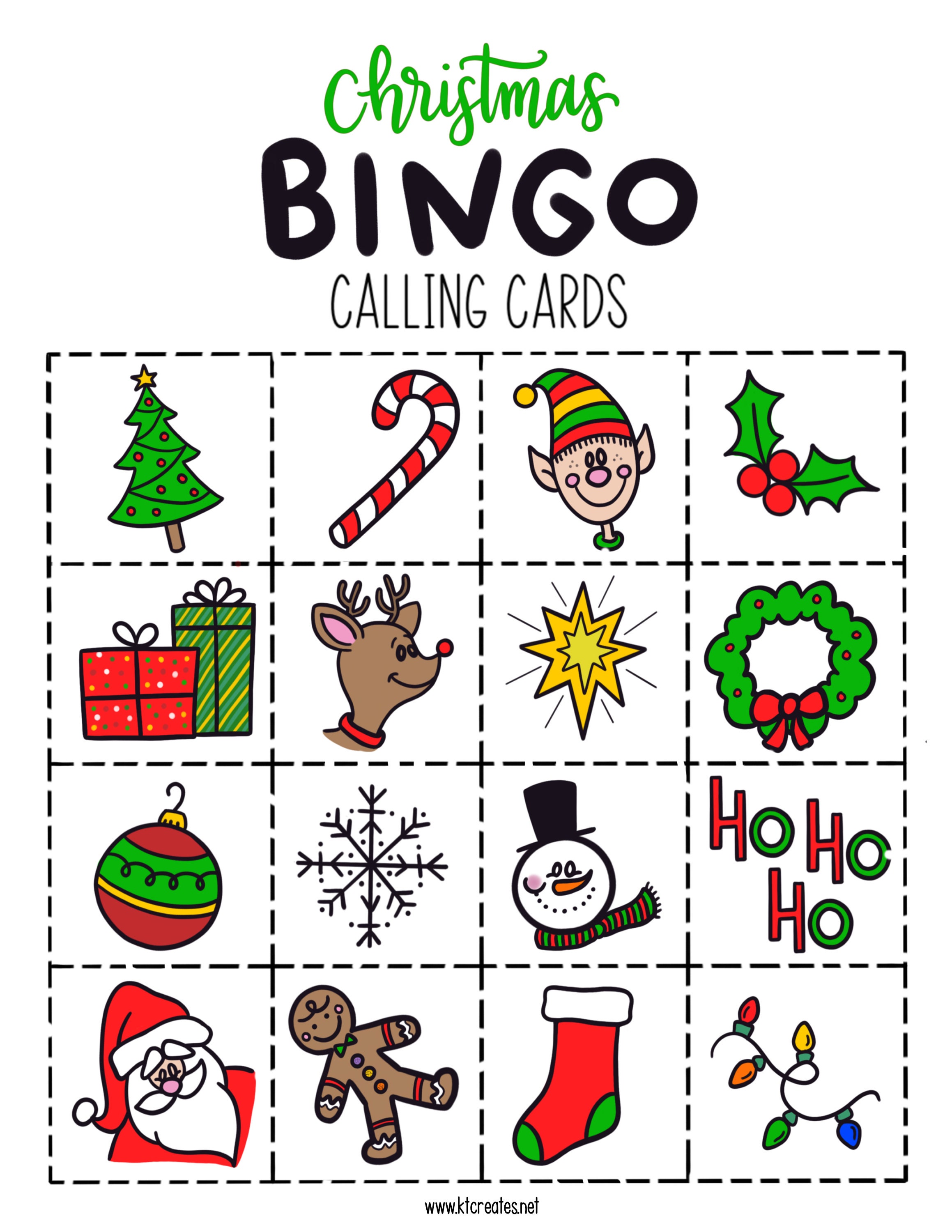 Christmas Bingo- Set of 5! - Etsy
