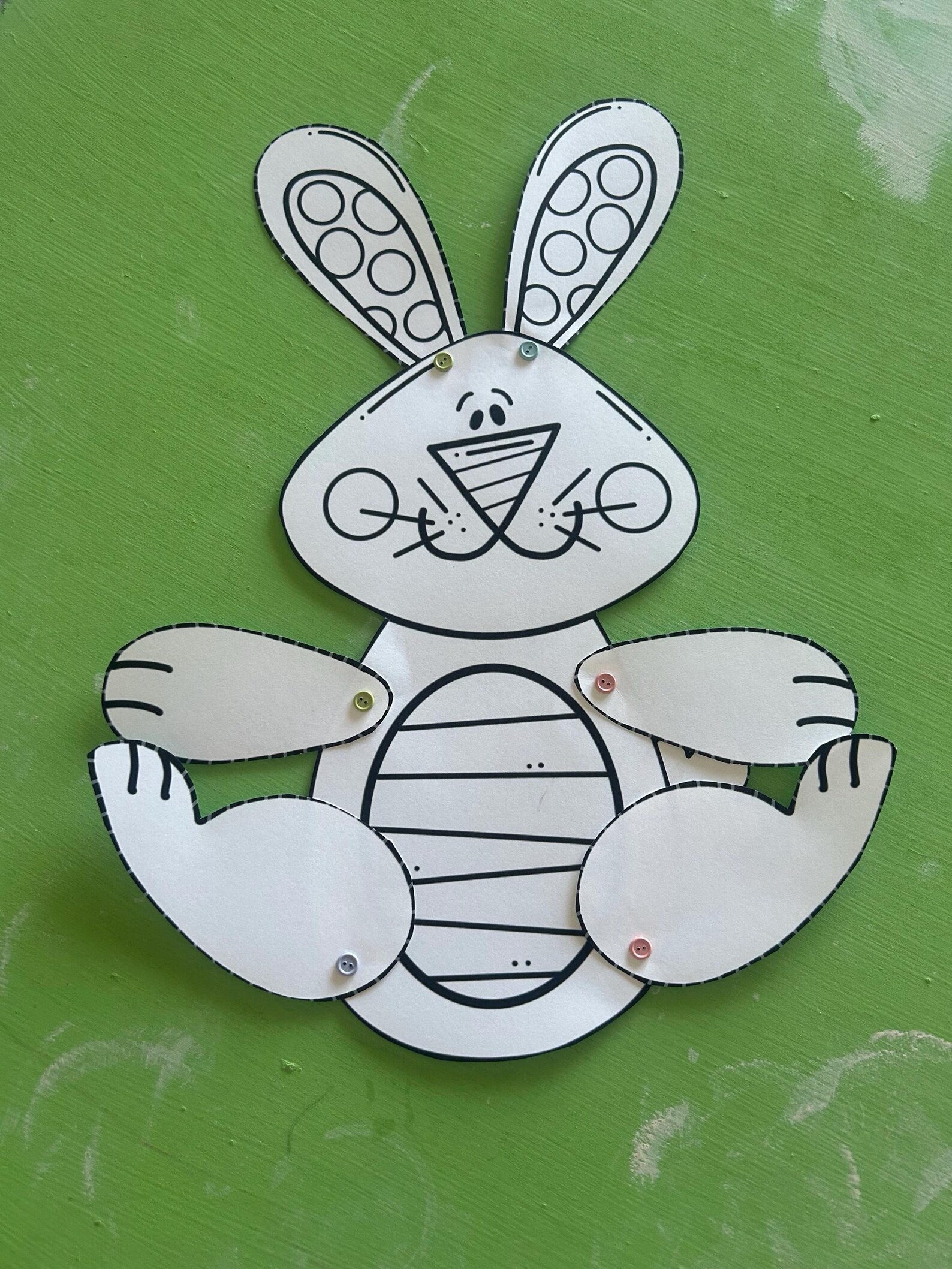 Movable Dancing Easter Bunny Printable Kids Craft Activity - Etsy