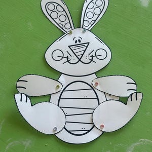 Movable Dancing Easter Bunny Printable Kids Craft Activity - Etsy
