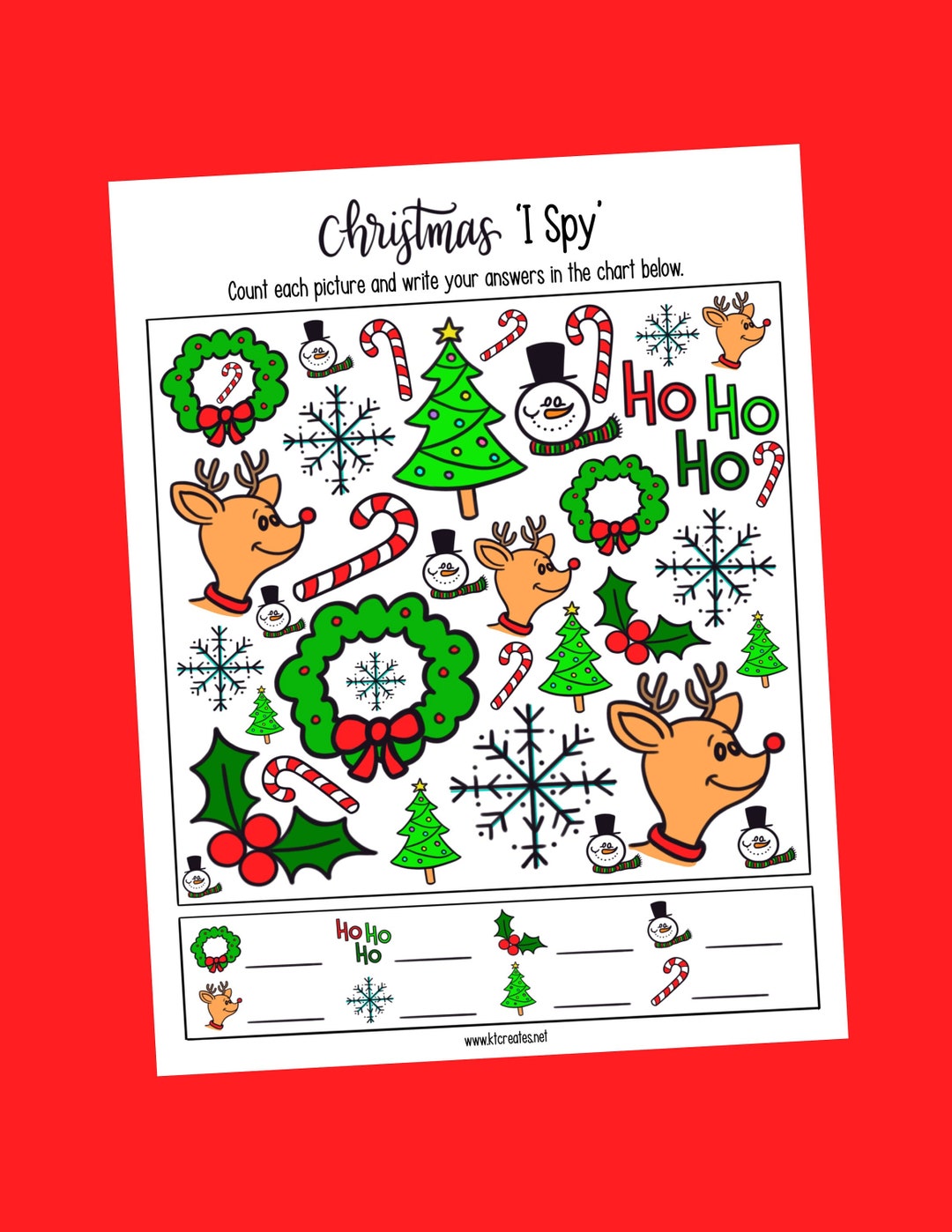 Christmas ‘I Spy’ Activity - Etsy
