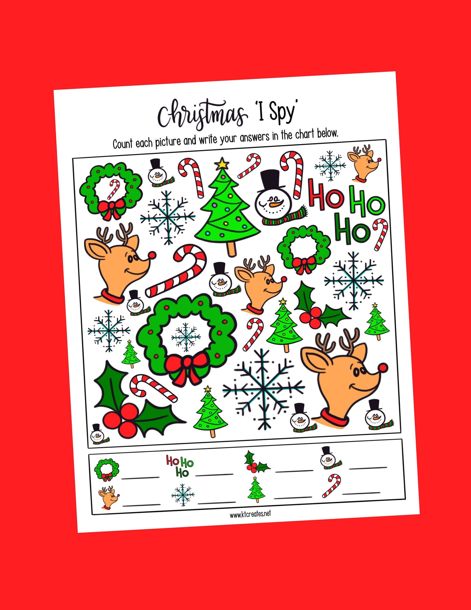 Christmas ‘I Spy’ Activity - Etsy
