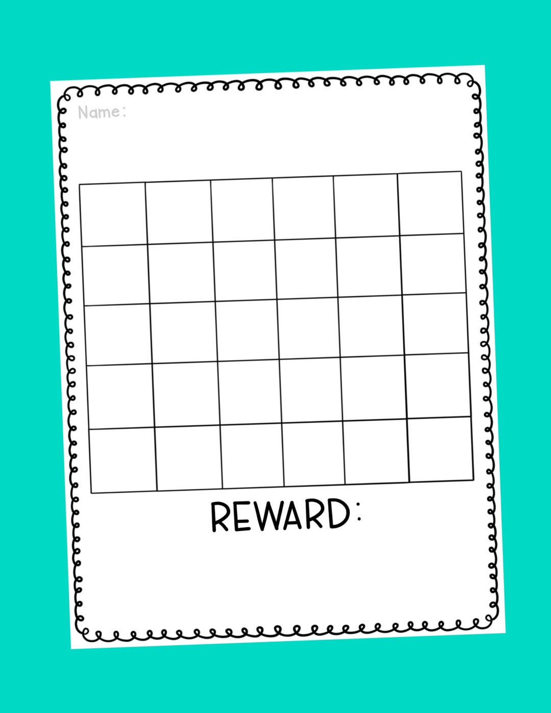 Kids Sticker Reward Chart Printable - Etsy
