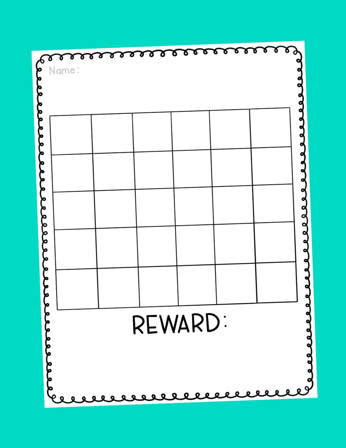 Kids Sticker Reward Chart Printable - Etsy