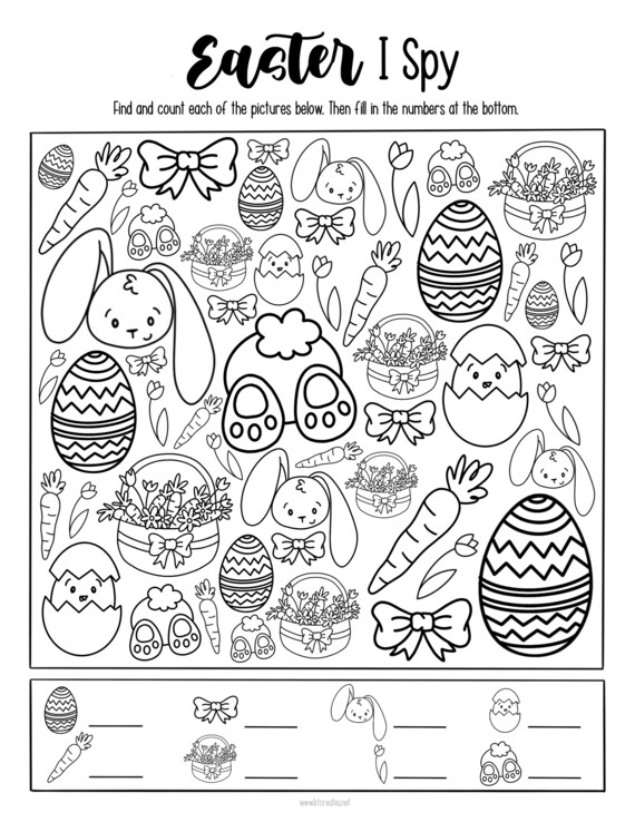 Easter-i Spy Activity Page | Etsy