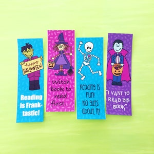 16 Printable Halloween Bookmarks: Coloring Page Set (digital Download ...