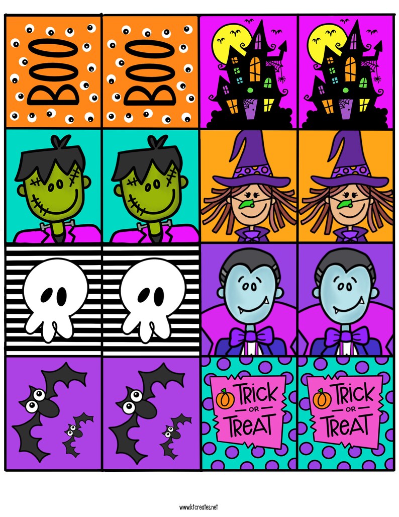 Halloween Memory Game - Etsy
