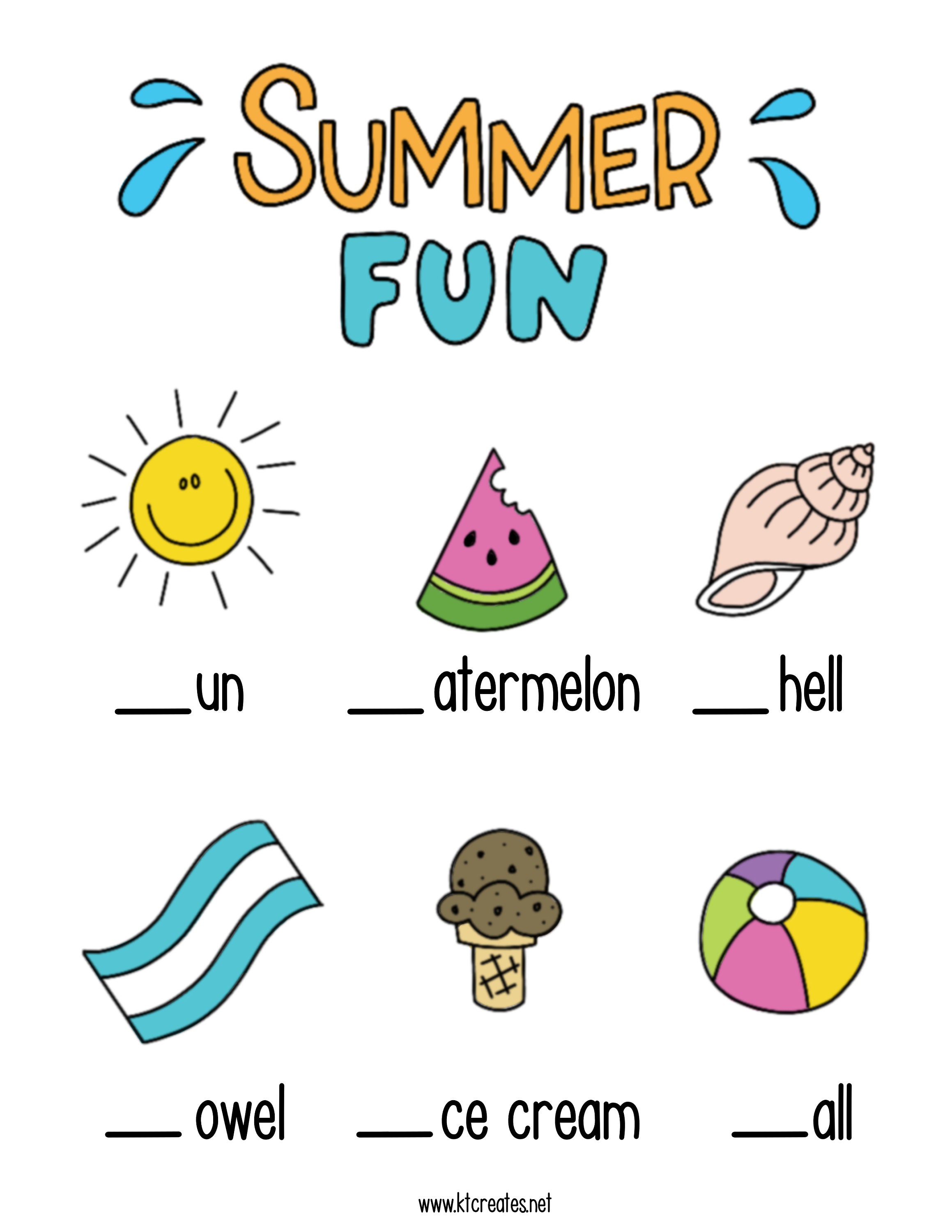 Summer Fun Bundle-activities and Worksheets - Etsy