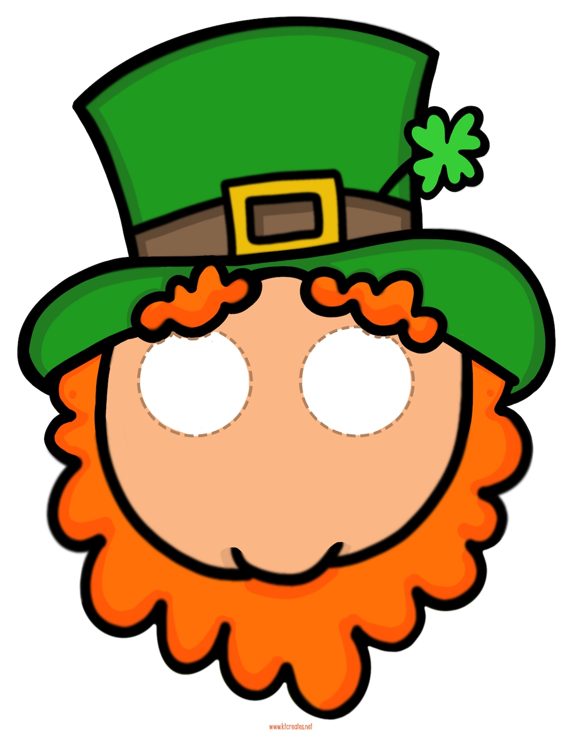St Patricks Day Boy/girl Leprechaun Masks Printables - Etsy