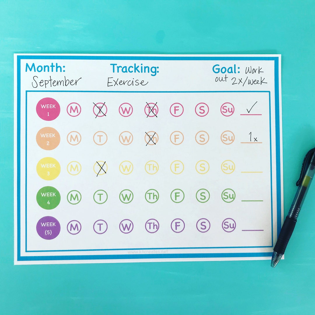 Monthly Tracker Chart - Etsy