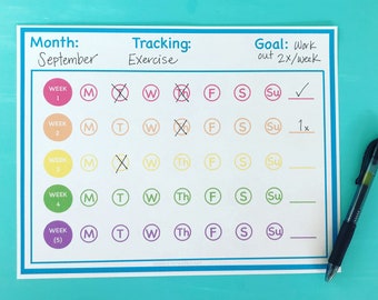 Monthly Behavior Tracker Chart - Etsy