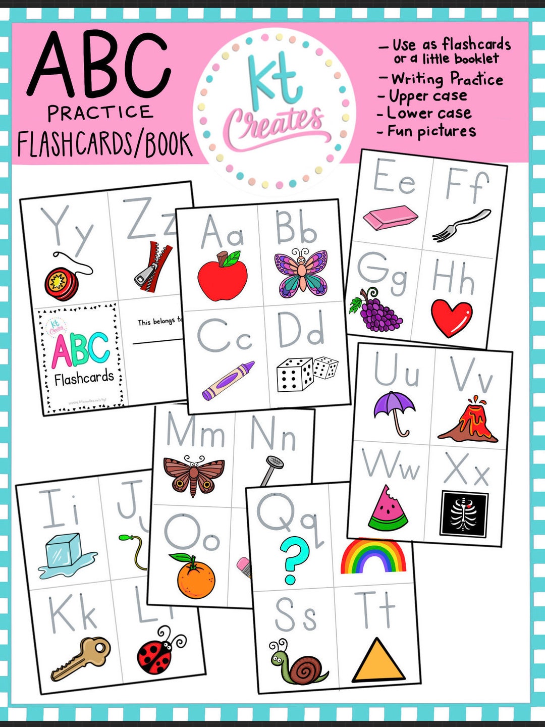 ABC Flashcards - Etsy