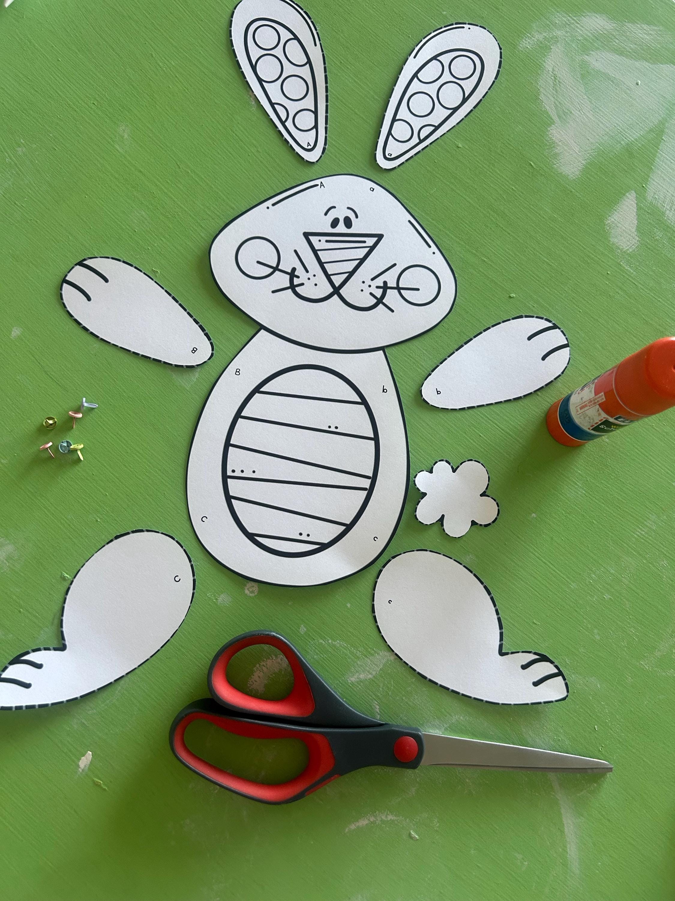 Movable Dancing Easter Bunny Printable Kids Craft Activity - Etsy
