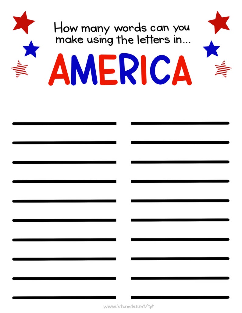 4th of July Activity BUNDLE!- Coloring, Games and Activities! - Etsy