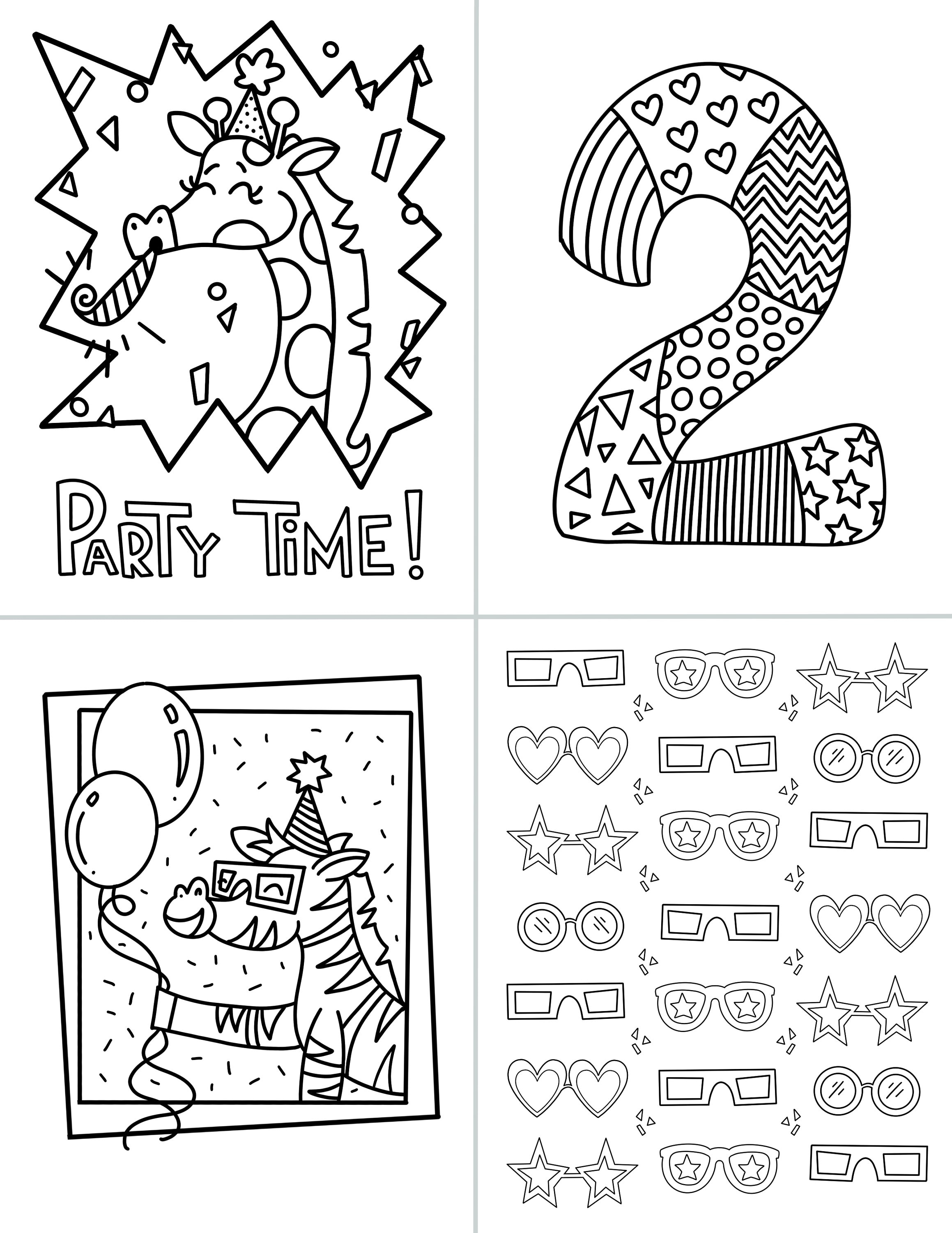 Mini customizable Coloring Book Party Favor party Animals - Etsy