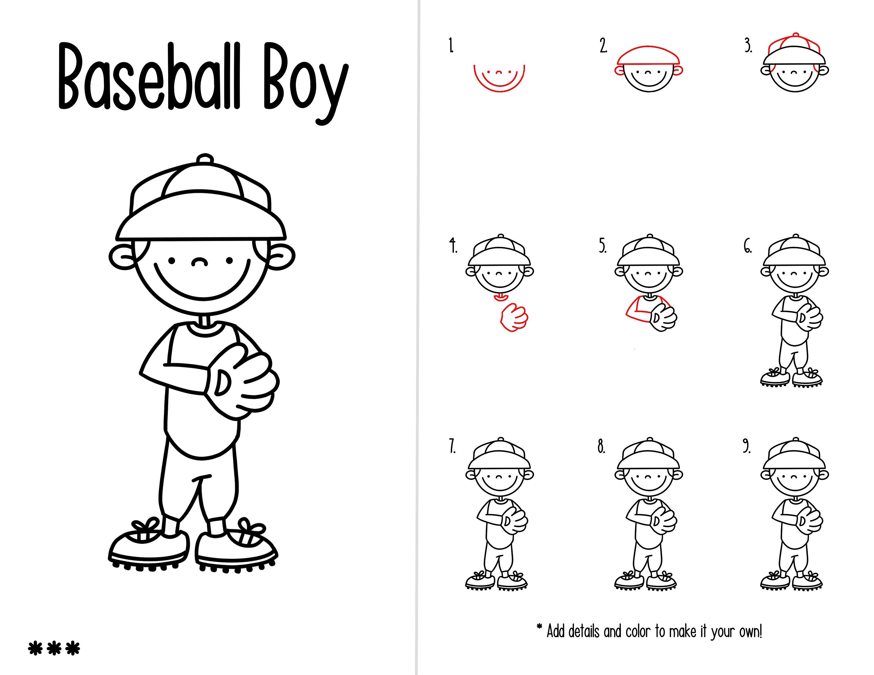 Baseball Drawings Step By Step