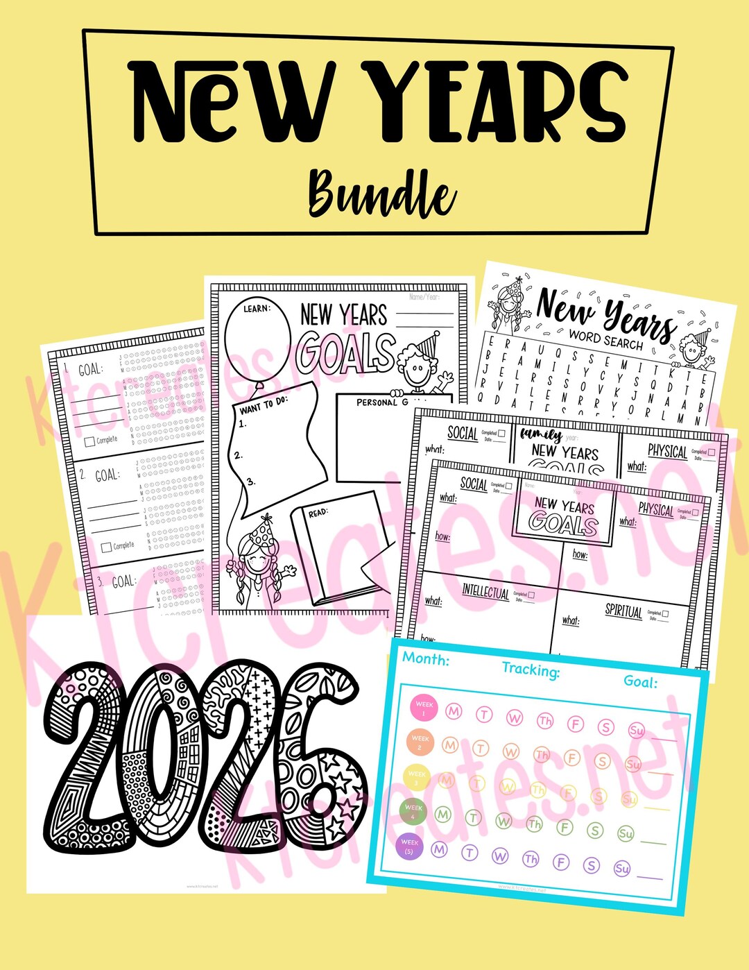 New Years Bundle, Printables, Digital Downloads - Etsy