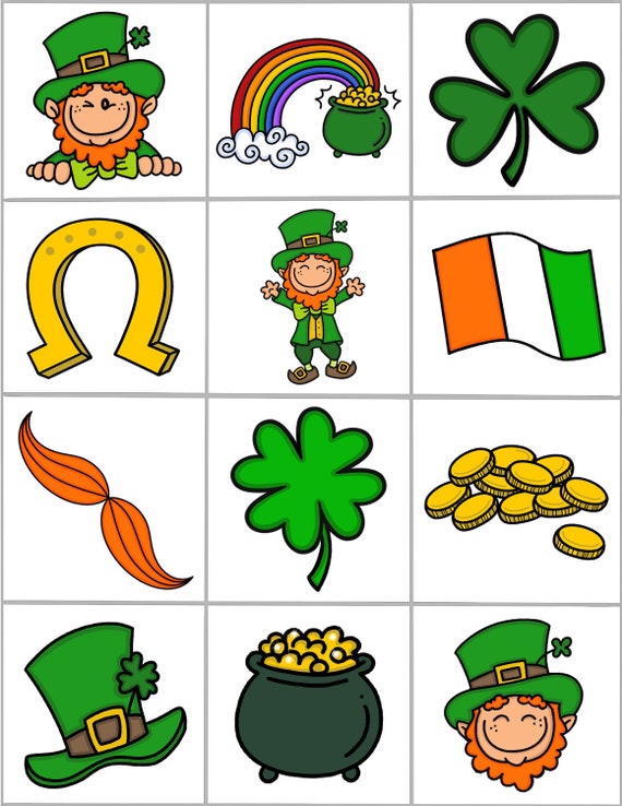 St. Patricks Day Memory Game | Etsy
