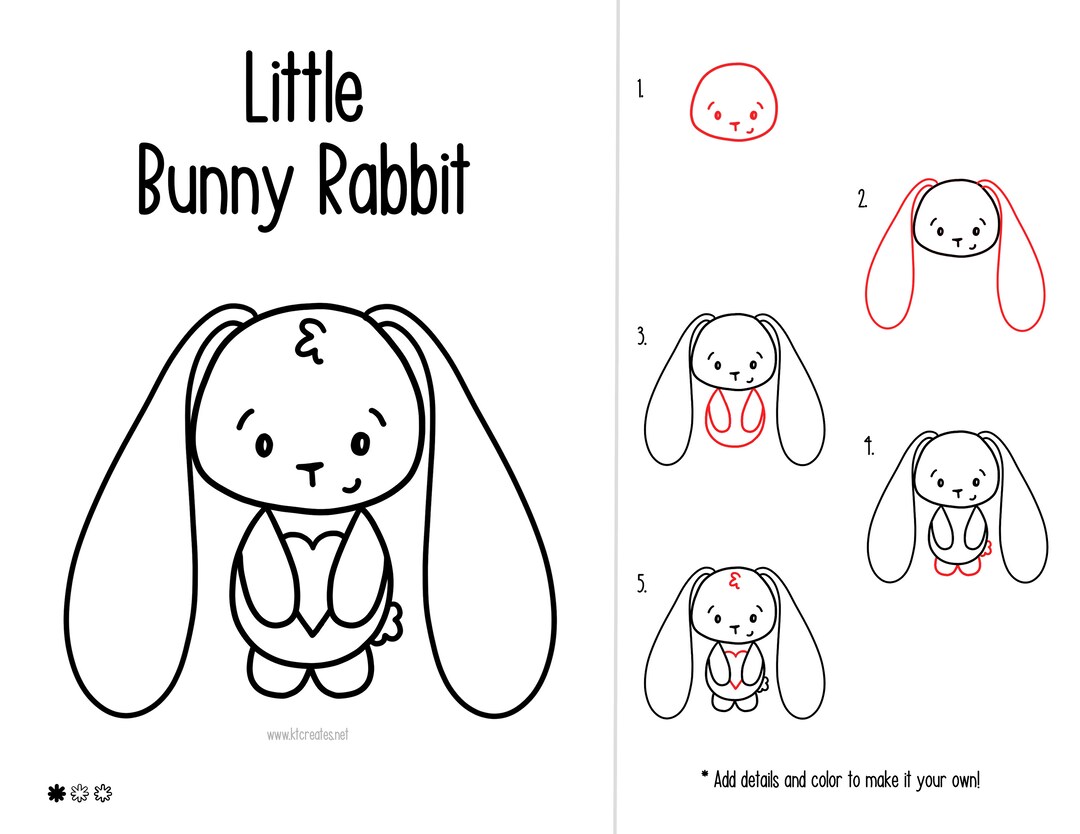 How to Draw a Bunny Activity (Download Now) - Etsy
