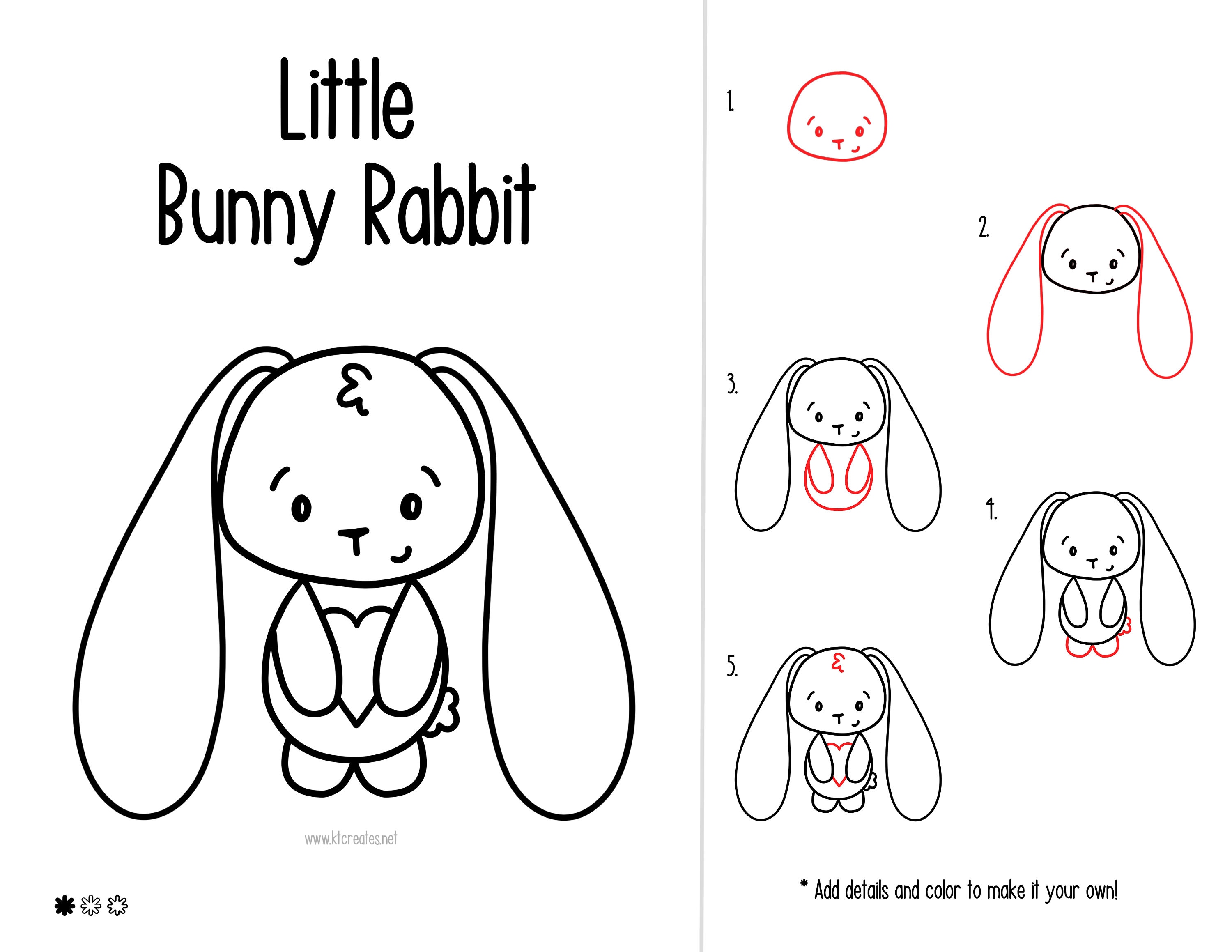 How To Draw A Rabbit Step By Step For Kids