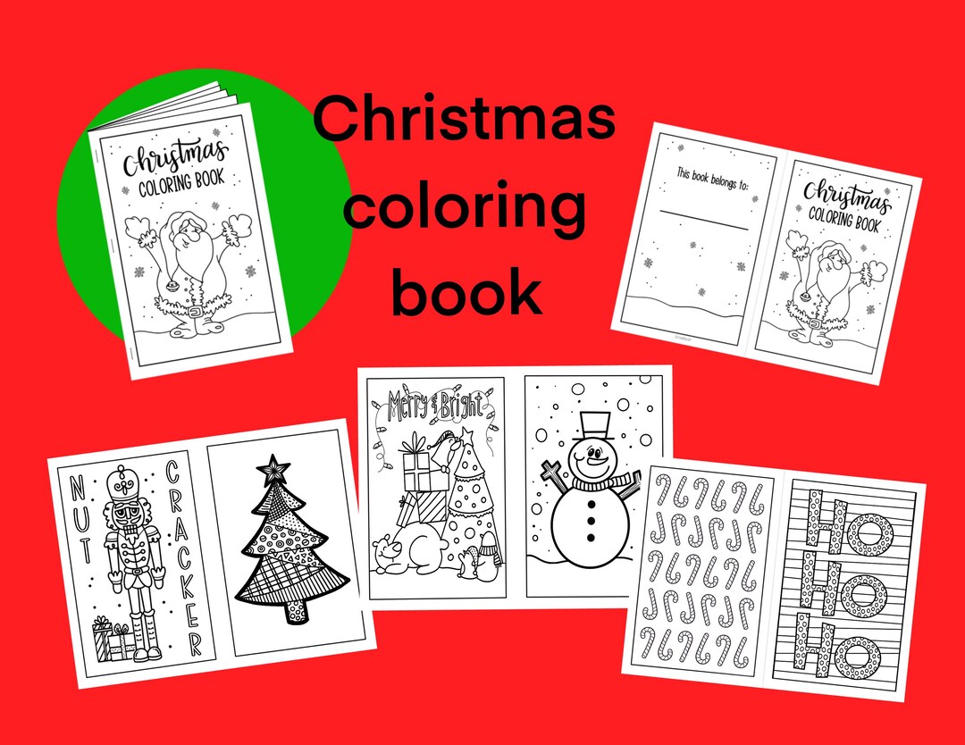 Christmas/winter Printable Coloring Book, Kids Coloring, Digital ...