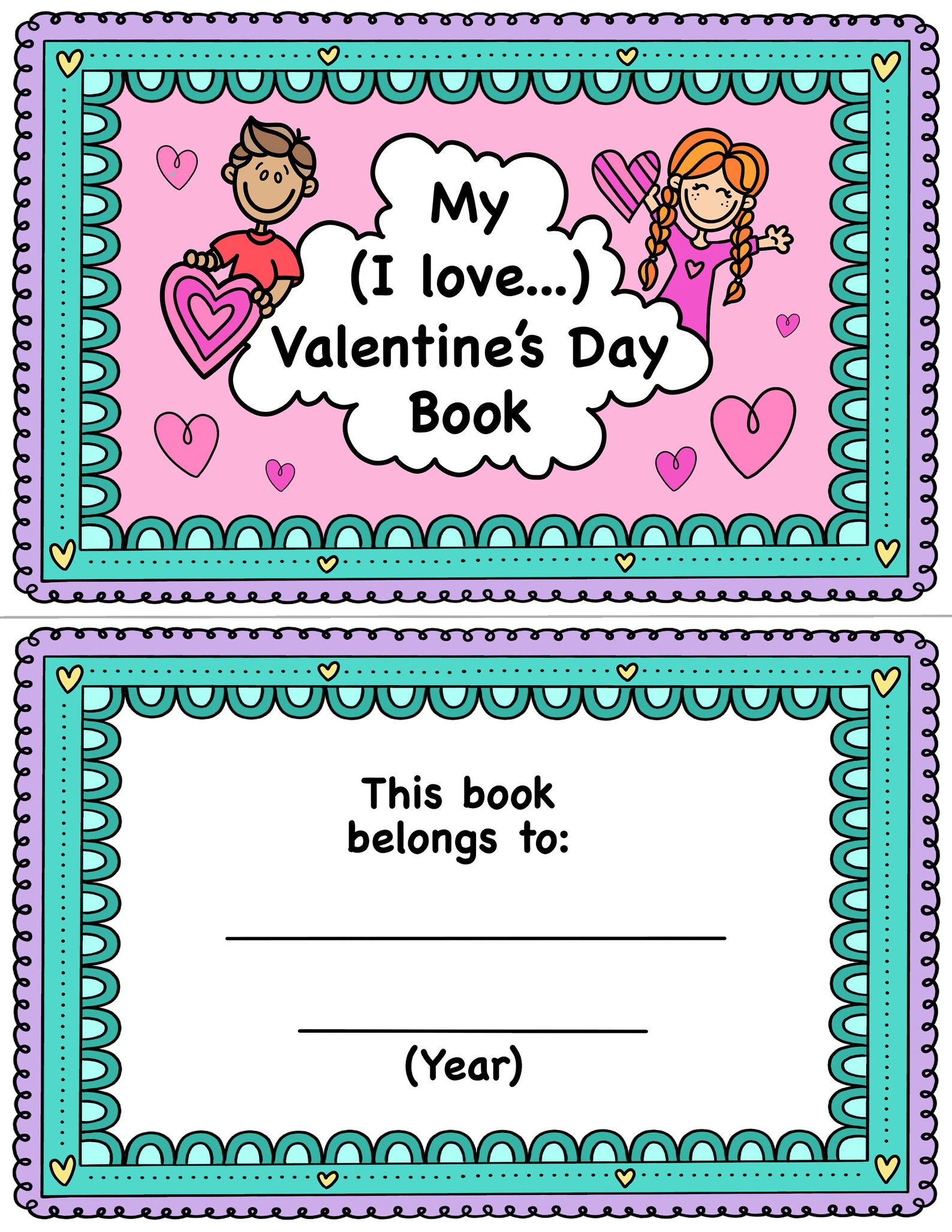 Valentines Day I Love... Booklet - Etsy