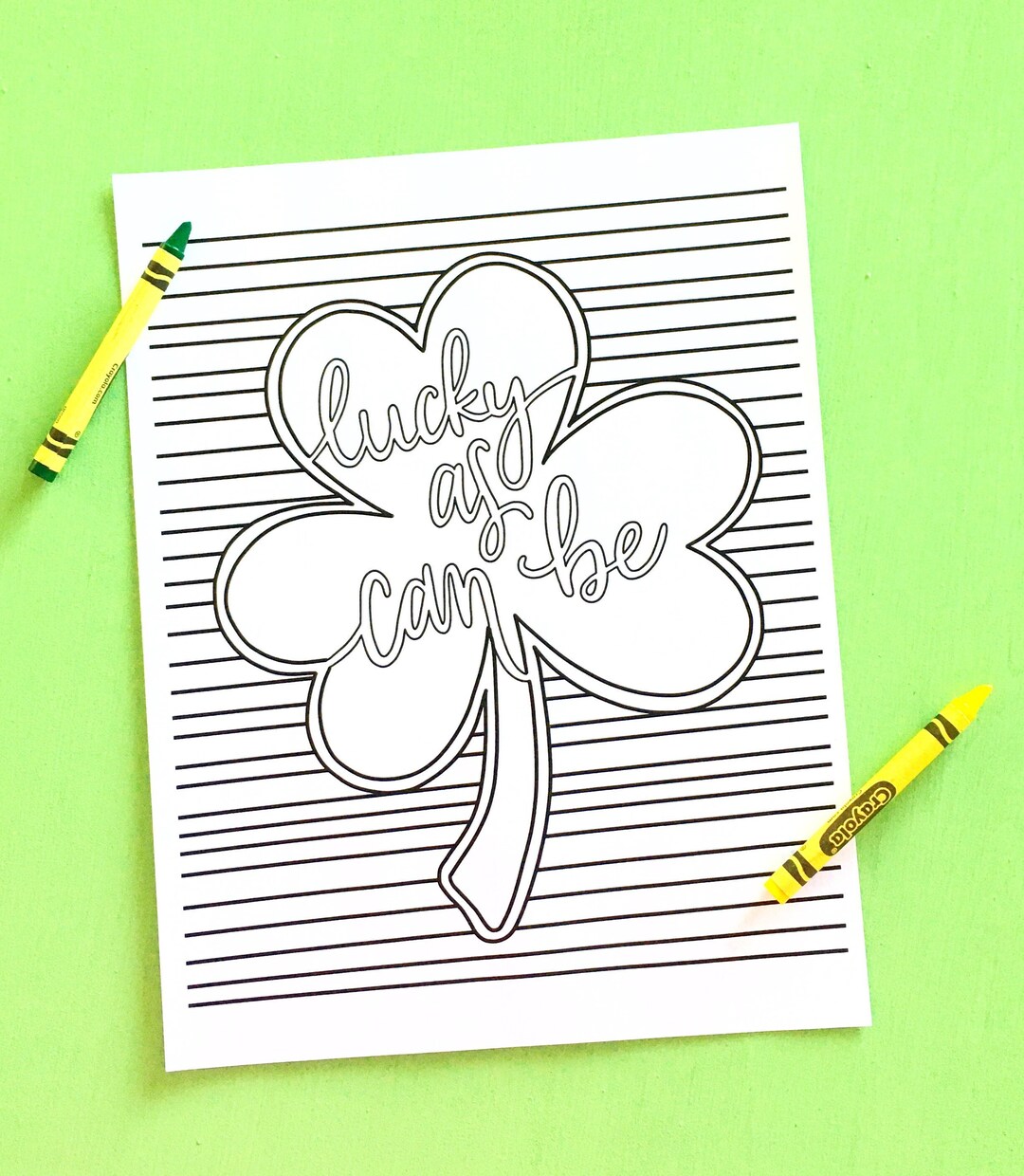 Lucky as Can Be St Patricks Day Coloring Page - Etsy