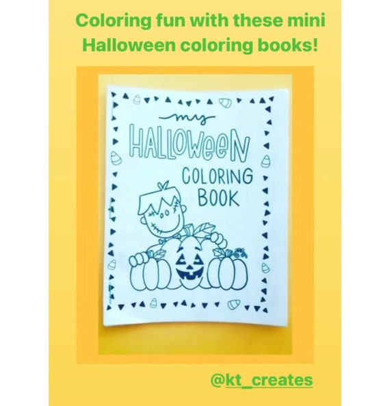 Mini Halloween Coloring Book 13 Different Pages to Color - Etsy Canada