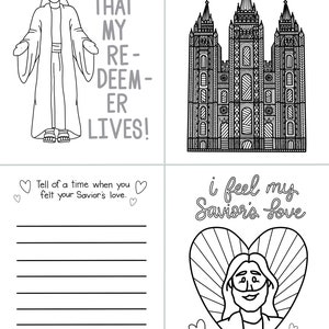 Mini LDS Coloring Book quarter Page Size 20 Pages - Etsy